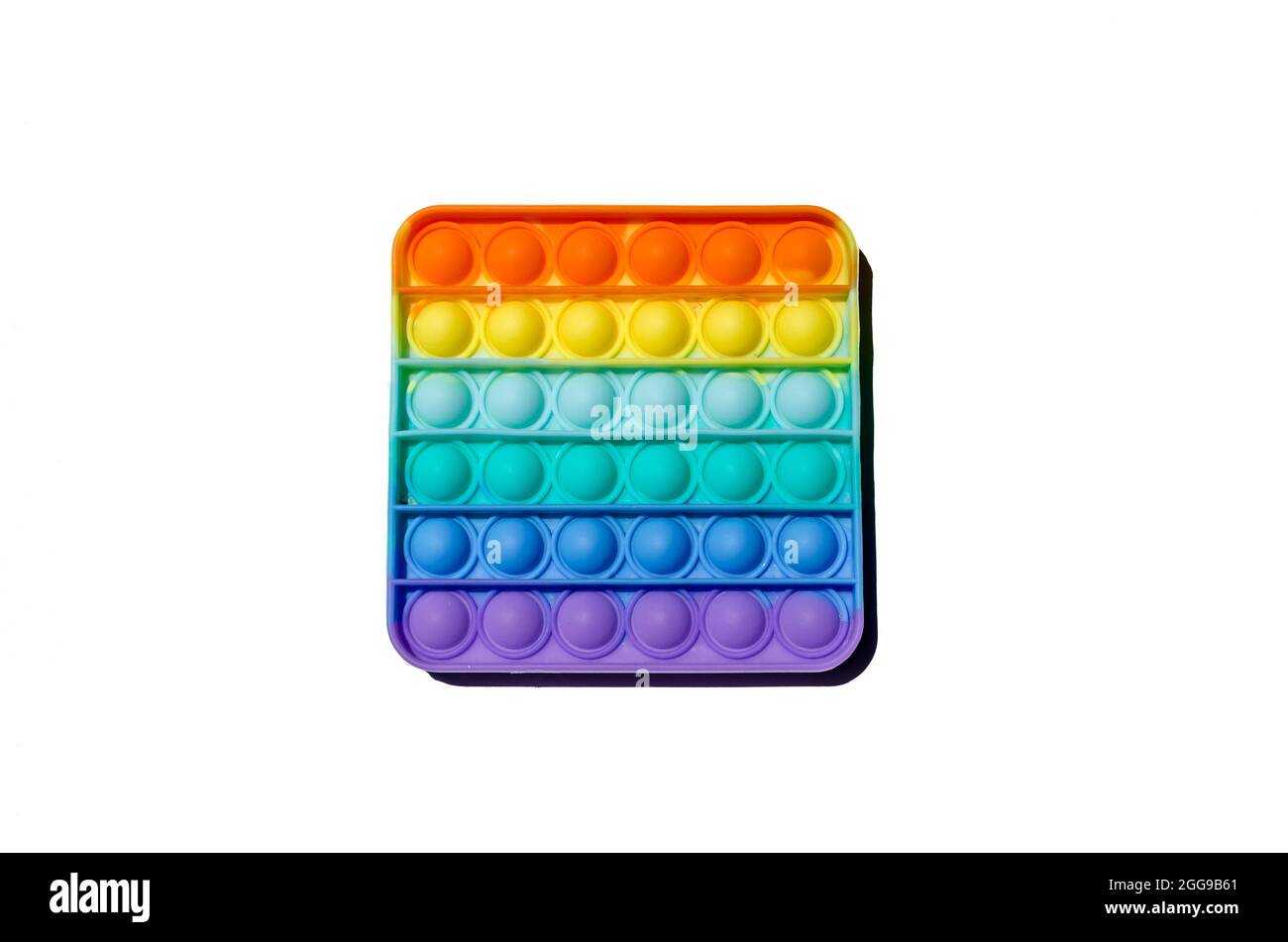 Closeup shot of a pop it fidget toy isolated on a white background ...