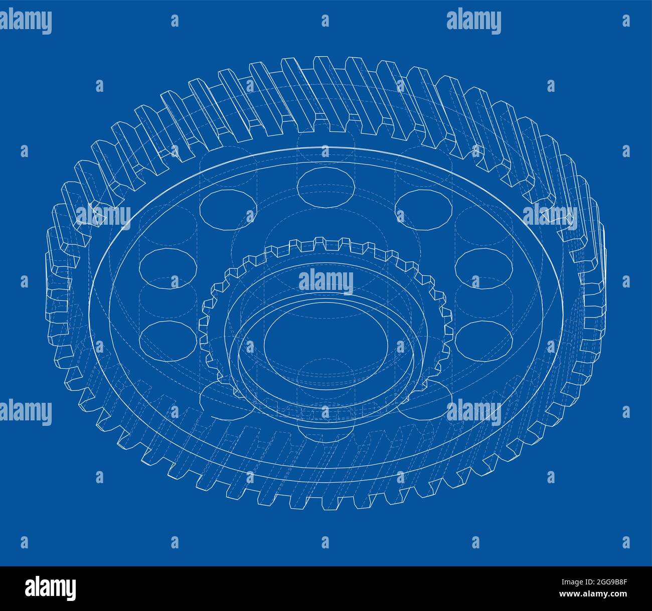 Gear wheel. Vector rendering of 3d Stock Vector Image & Art - Alamy