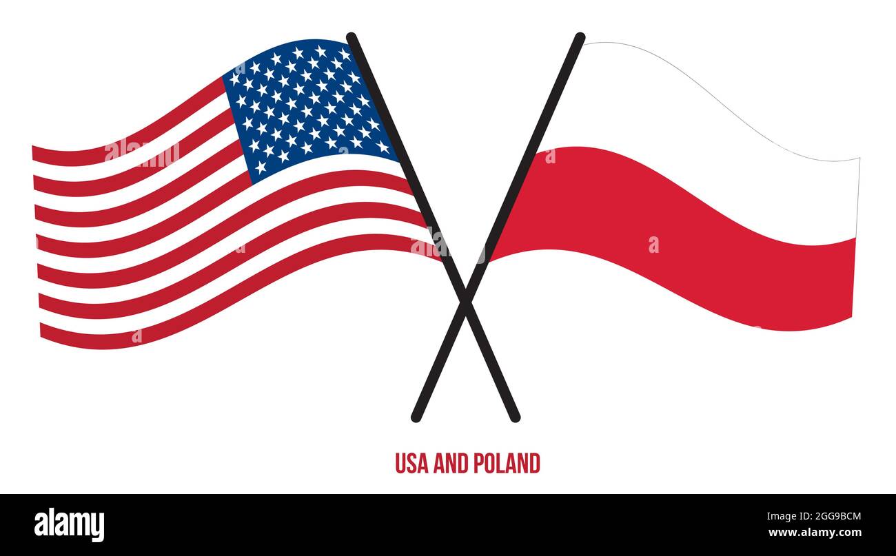 Poland usa flag waving hi-res stock photography and images - Alamy