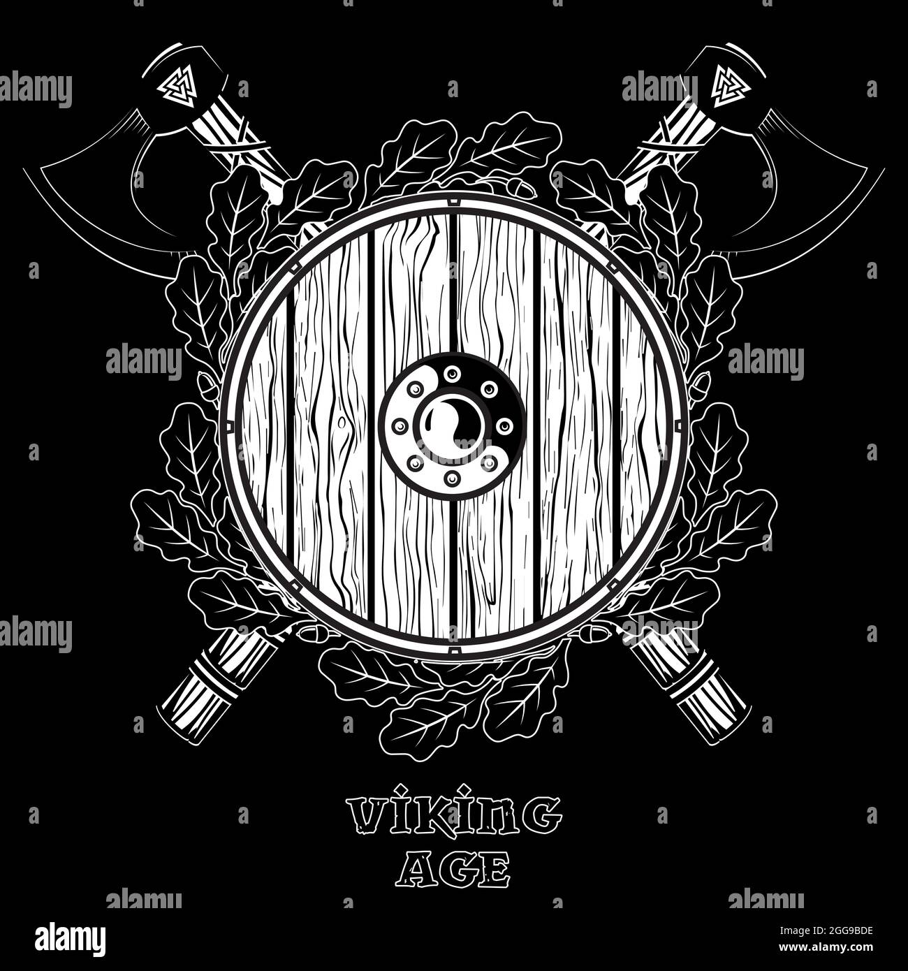 Viking axe vector hi-res stock photography and images - Alamy