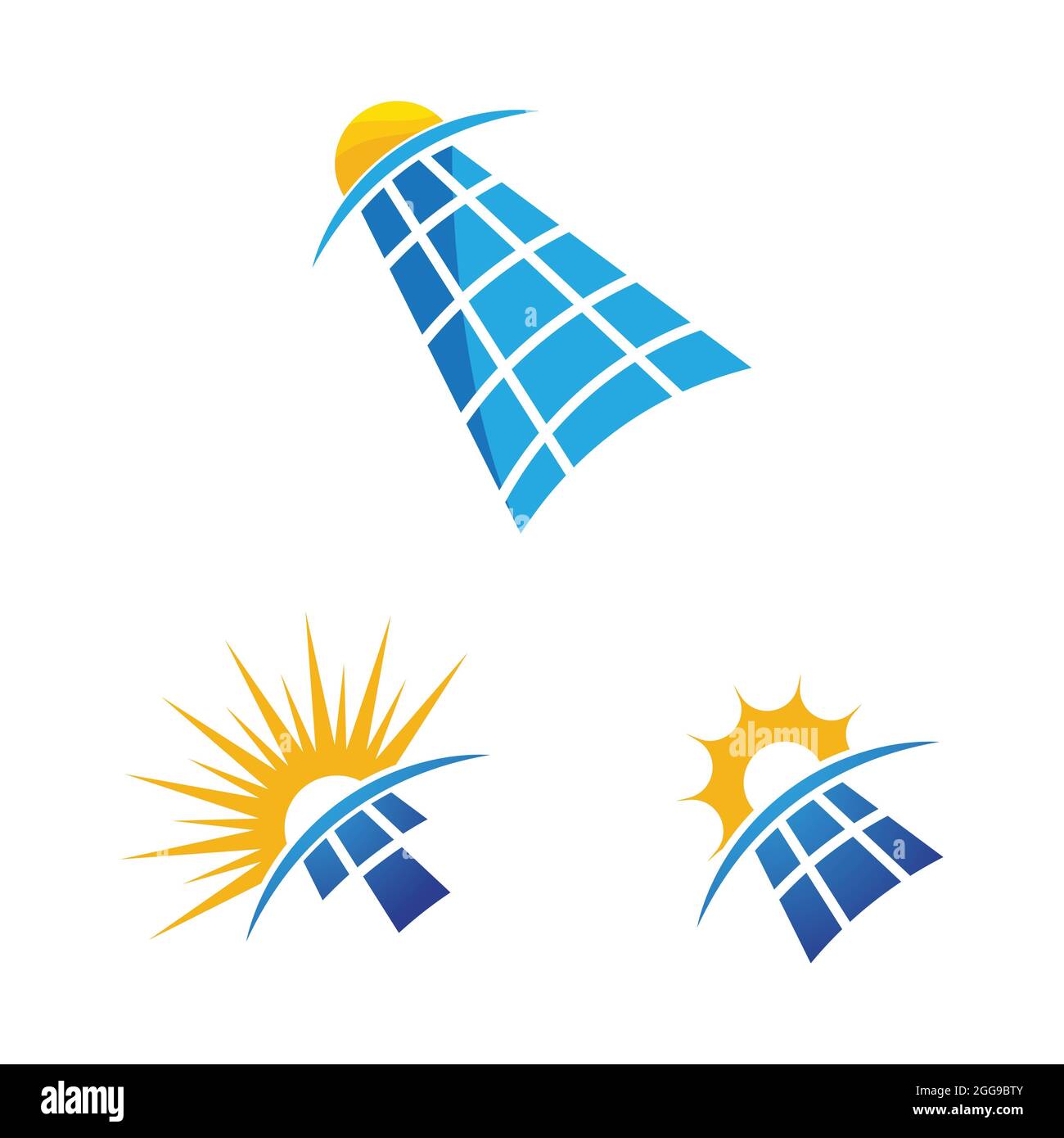 Solar Energy vector icon illustration template Stock Photo - Alamy