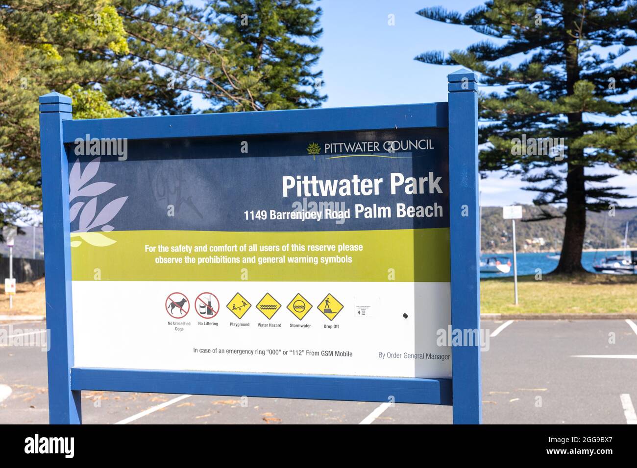 Pittwater park and car park in Palm Beach,Sydney,NSW,Australia Stock ...