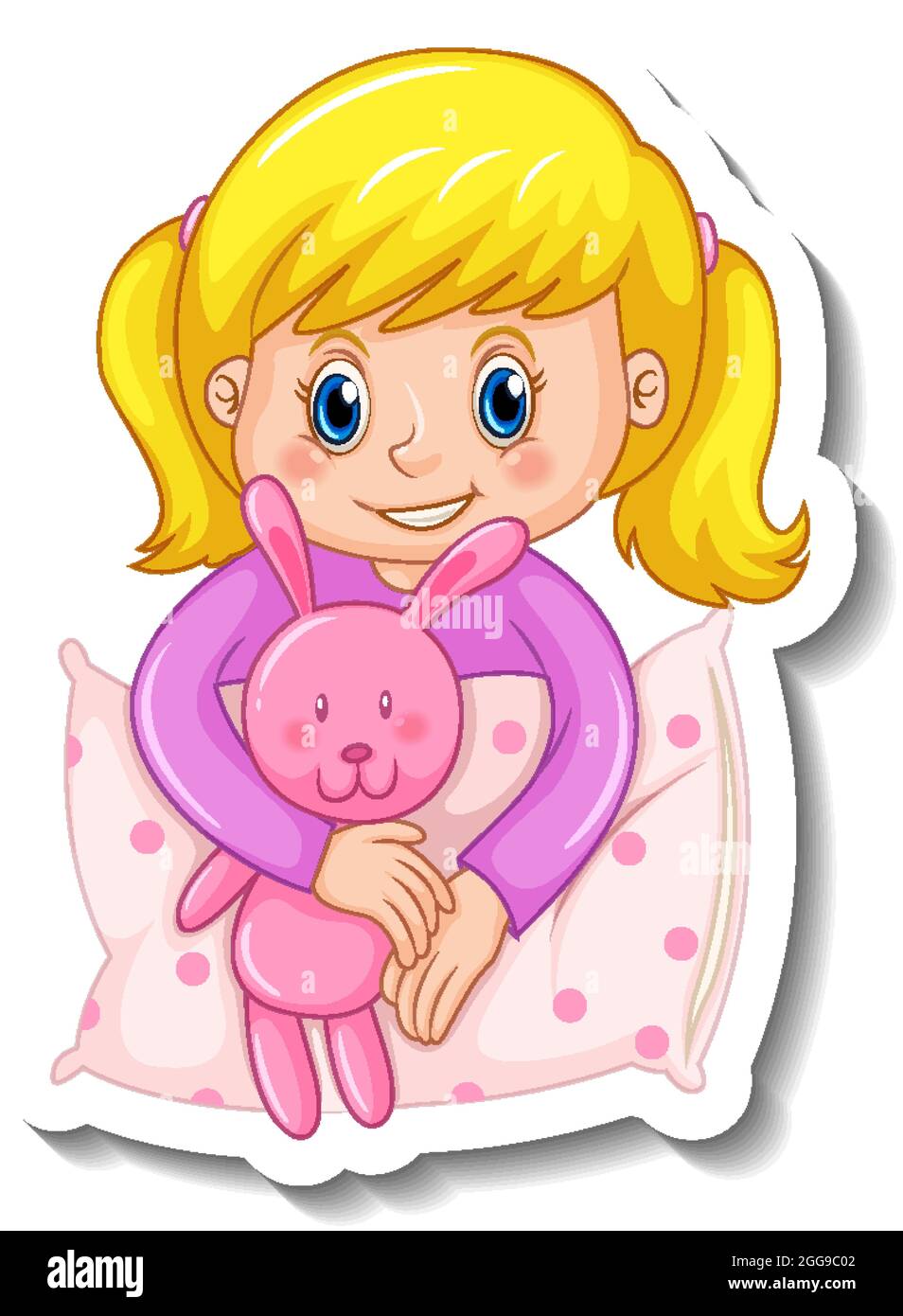 Girl In Pajamas Clipart