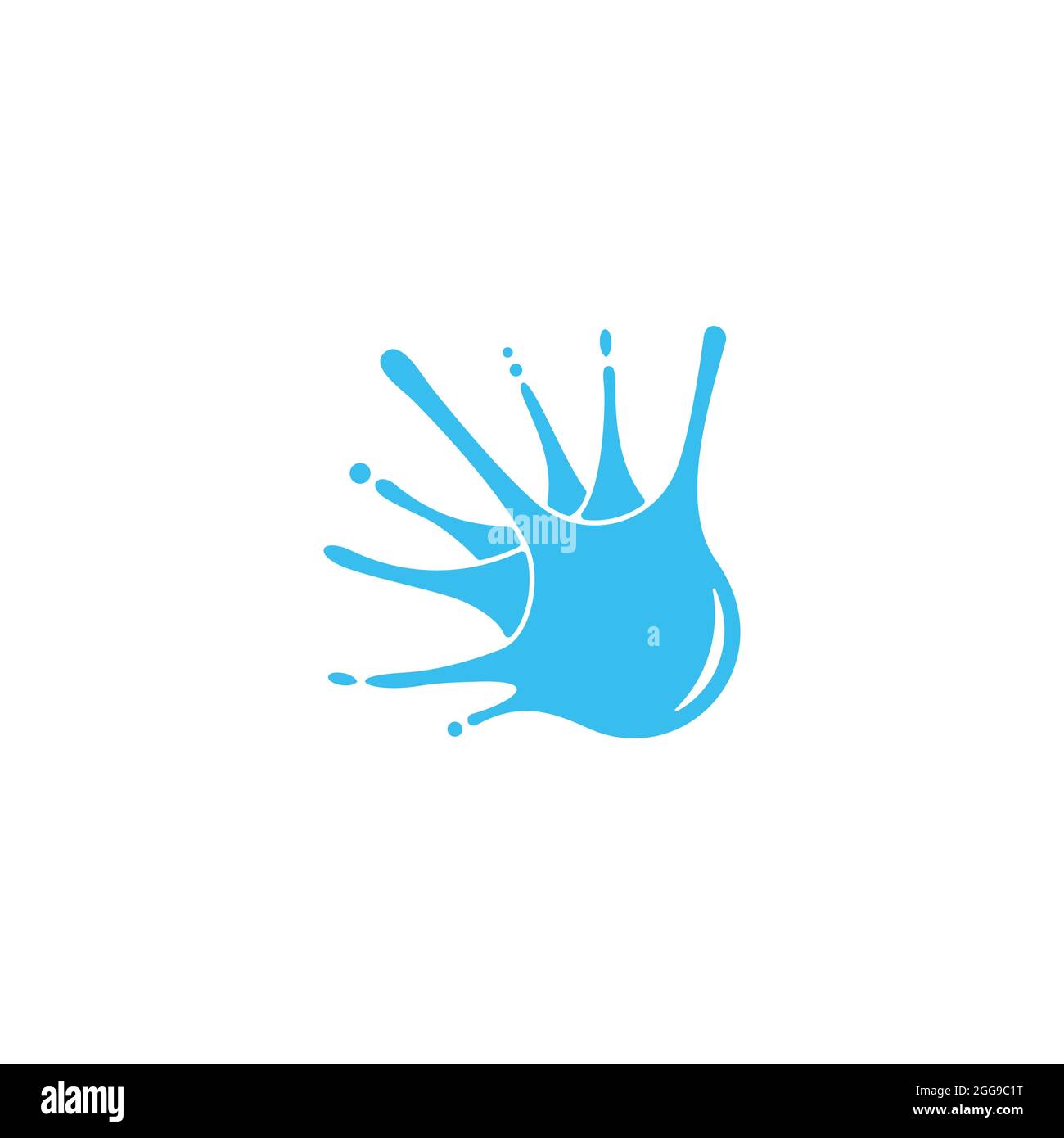 water splash simple geometric design fresh logo vector Stock Vector ...