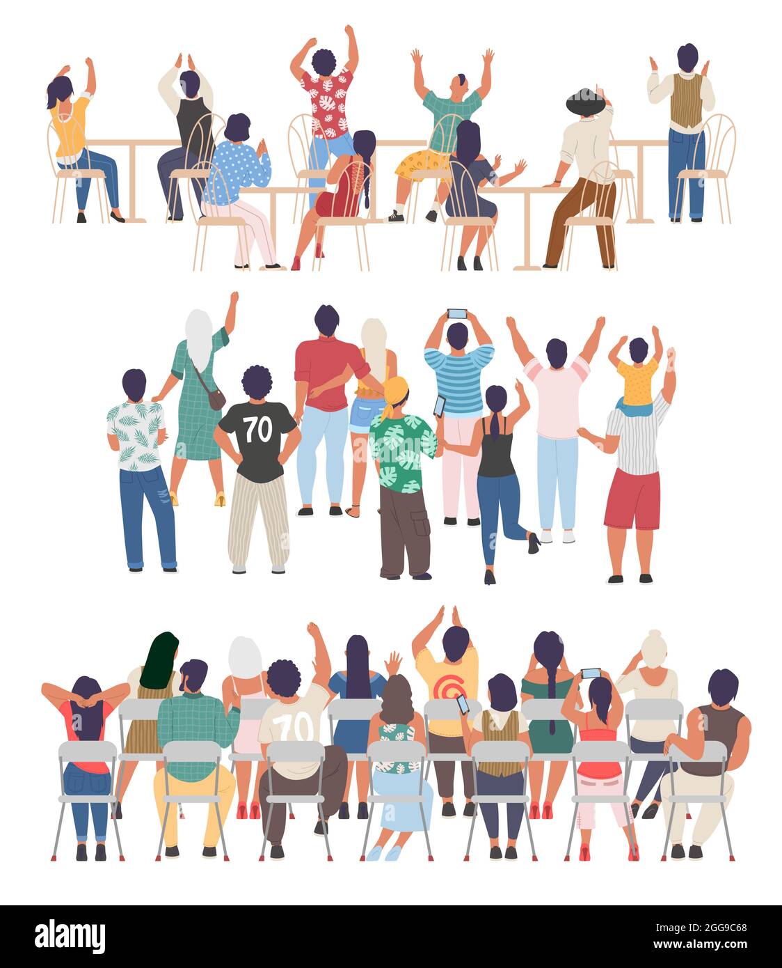 Crowd Of People Cheering At A Concert