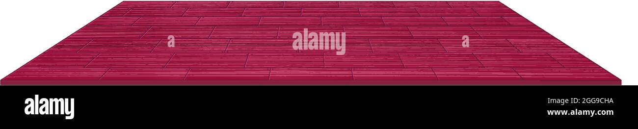 Pink wooden floor tiles isolated on white background illustration Stock ...