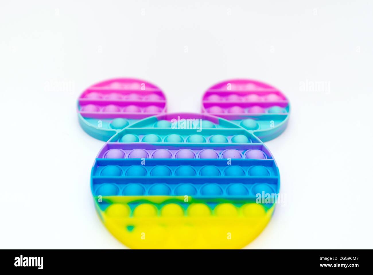 Color sensory pop it antistress toy for children. rainbow shaped on ...