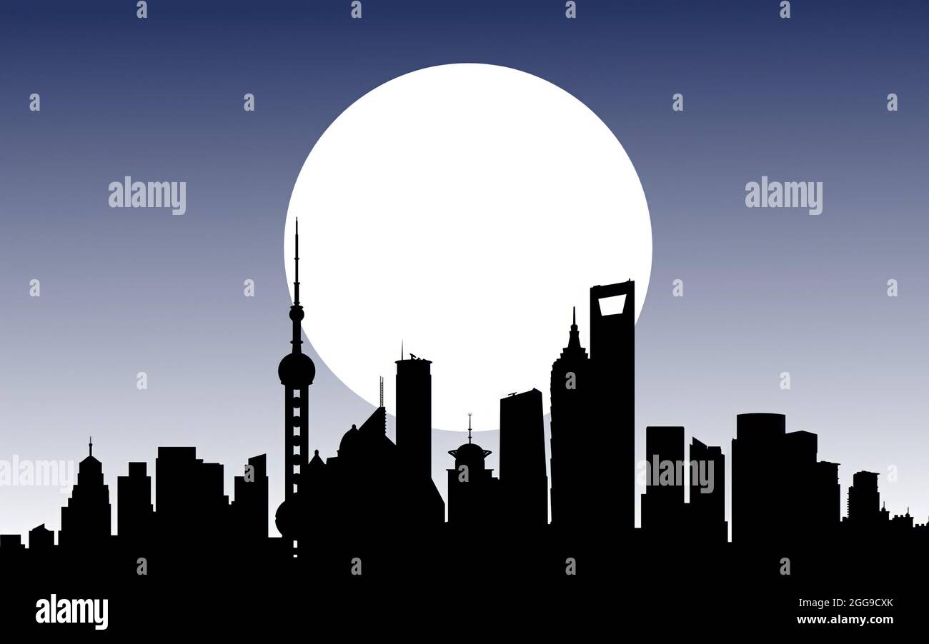 silhouette illustration for background or wallpaper Stock Photo - Alamy