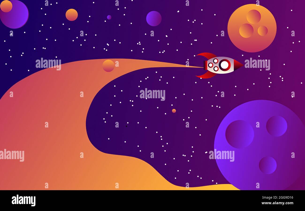 outer space illustration Stock Photo - Alamy