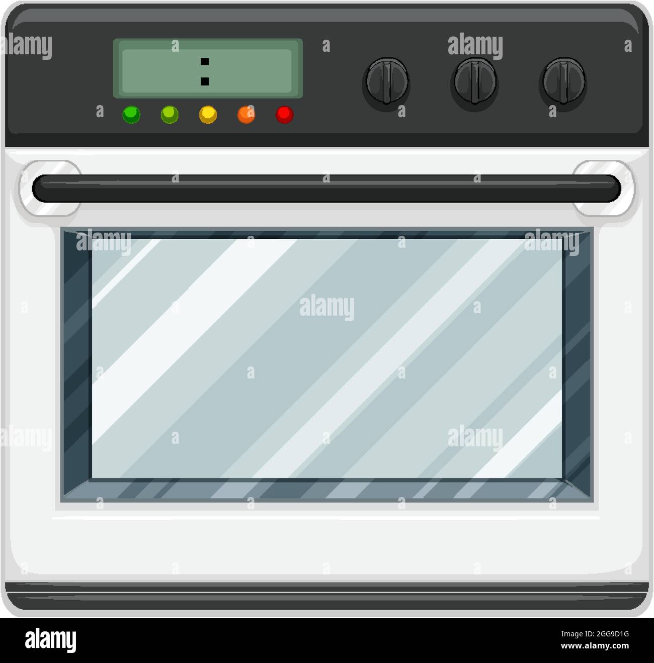 Electric stove with oven isolated on white background illustration ...