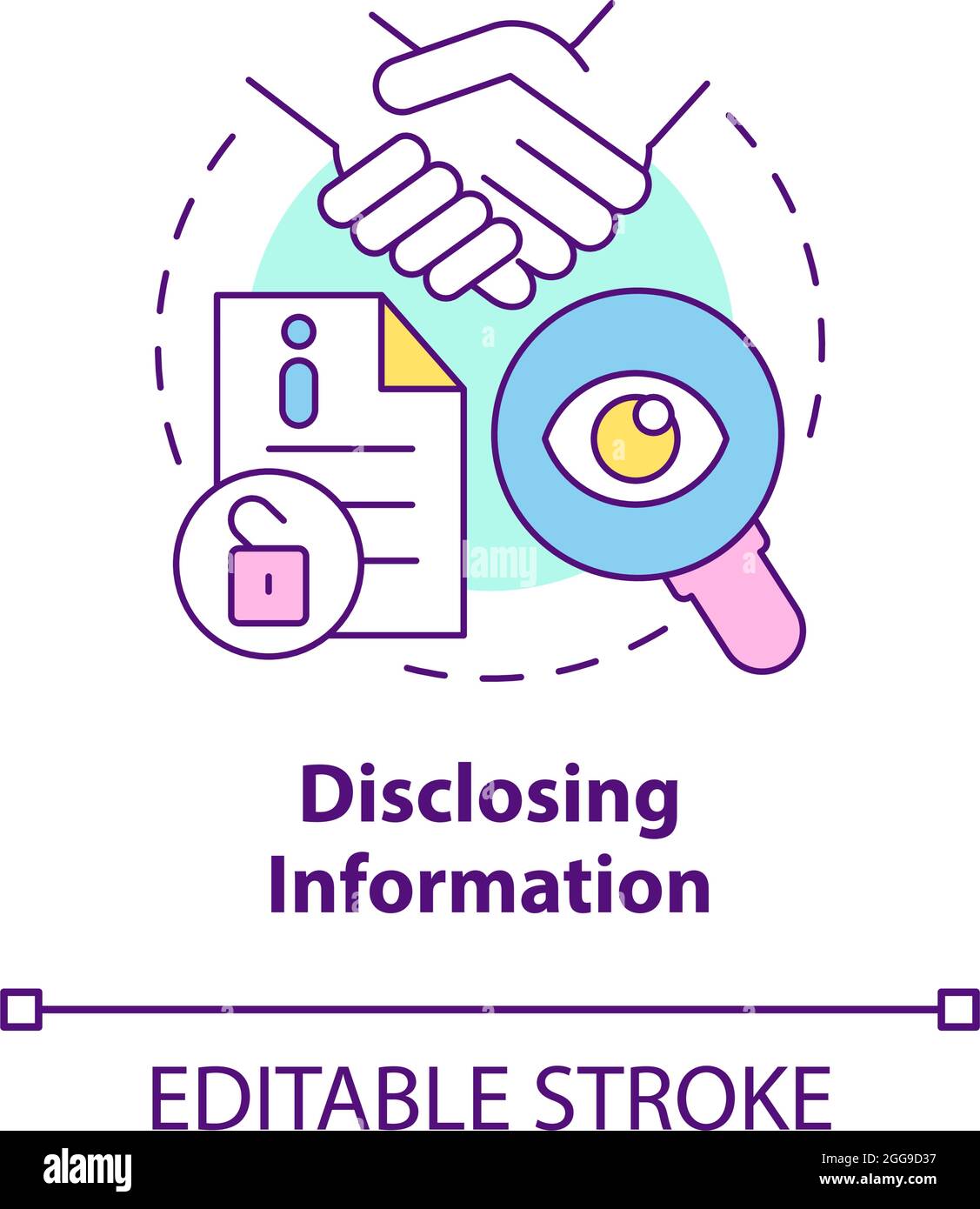Disclosing information concept icon Stock Vector Image & Art - Alamy