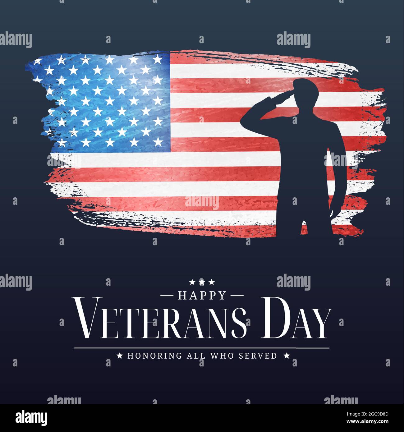 USA Veterans Day Poster. Vector Illustration EPS10 Stock Vector Image ...