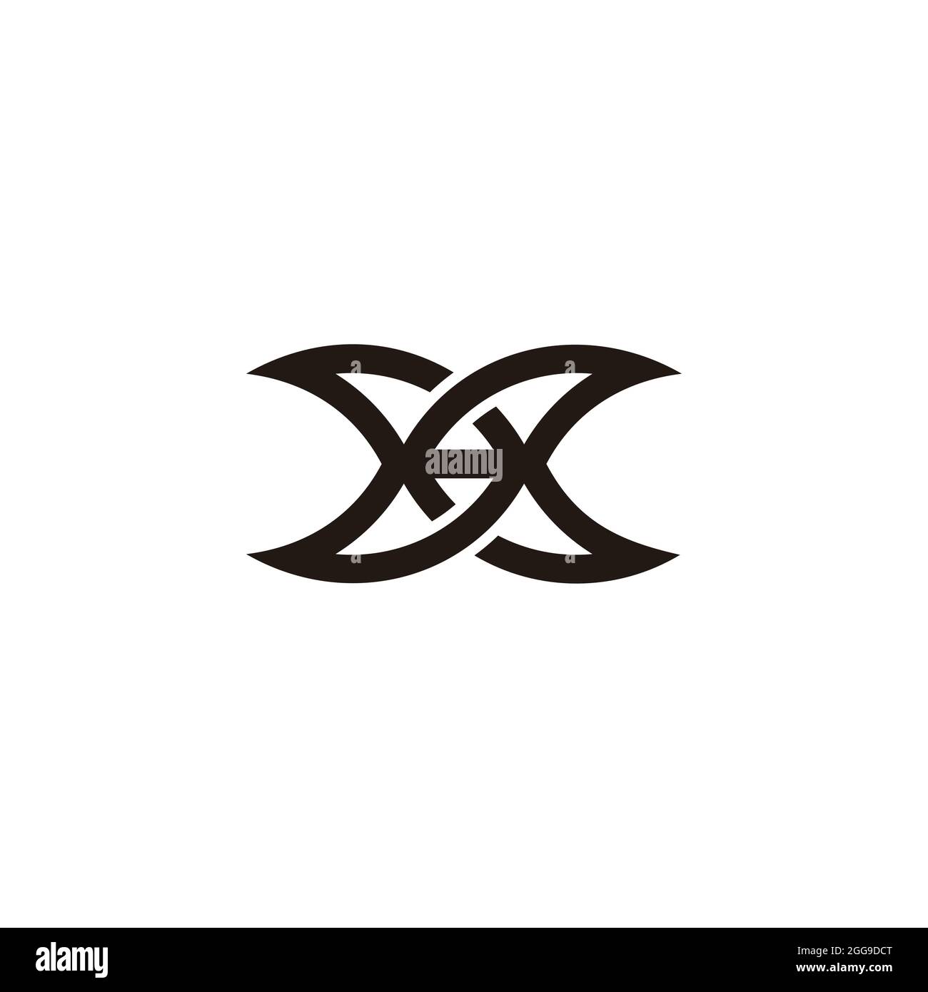 abstract letter sx simple overlapping line logo vector Stock Vector ...