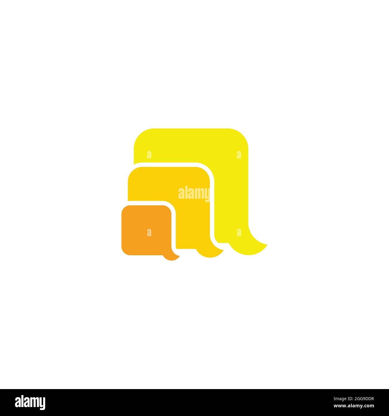 gradients yellow group talks symbol decoration vector Stock Vector ...