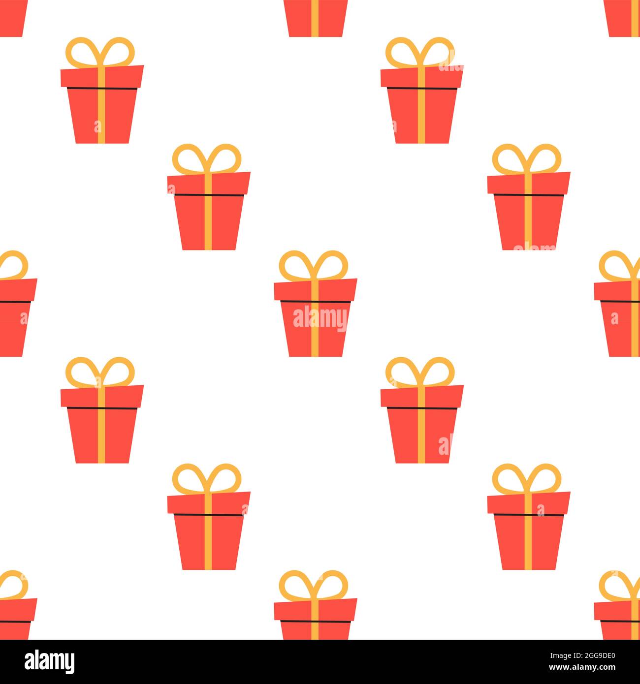 Cartoon holiday boxes with bows. seamless pattern. Vector Illustration ...