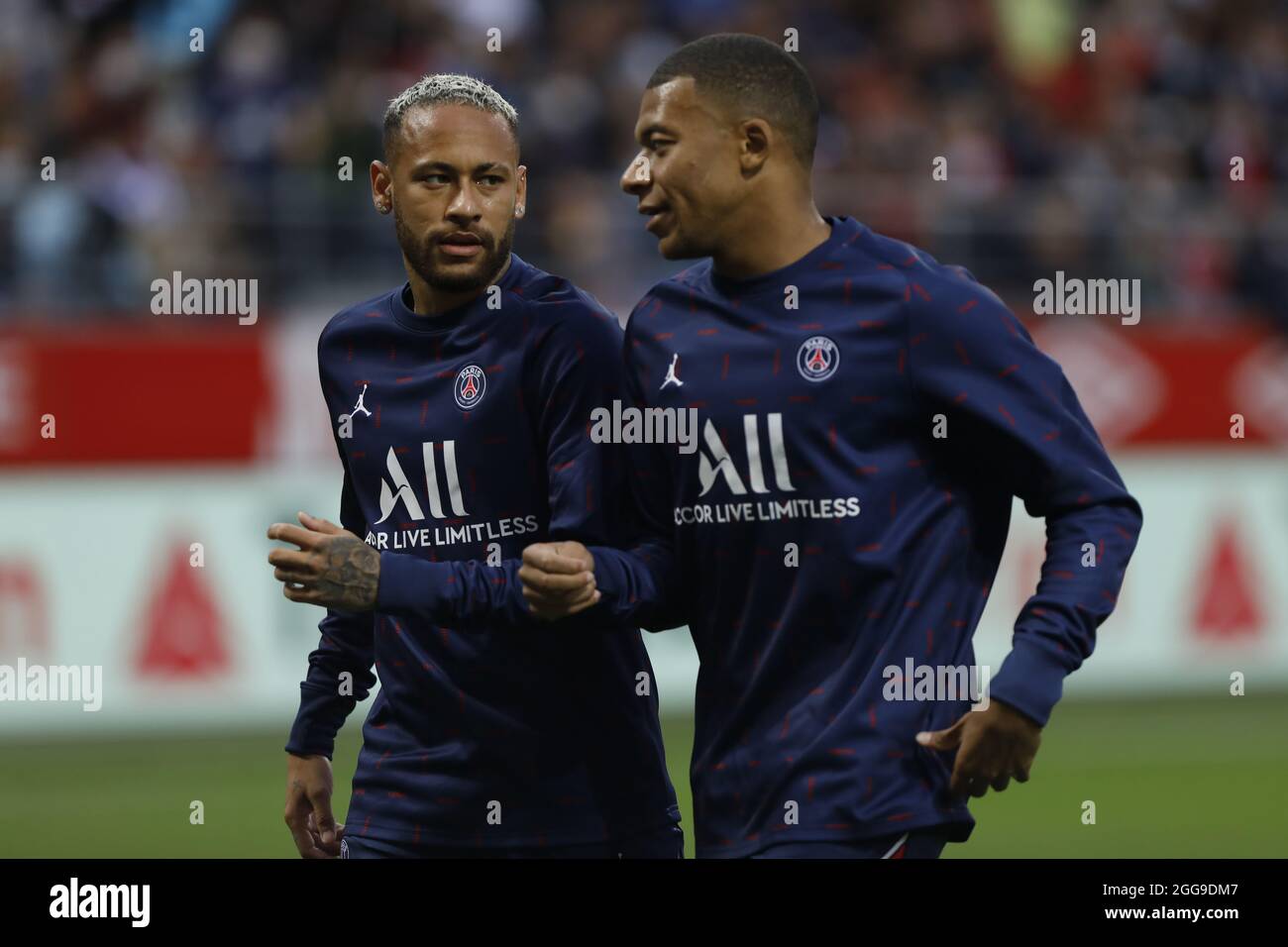 Kylian Mbappe and Kylian Mbappe during the French championship Ligue 1 ...