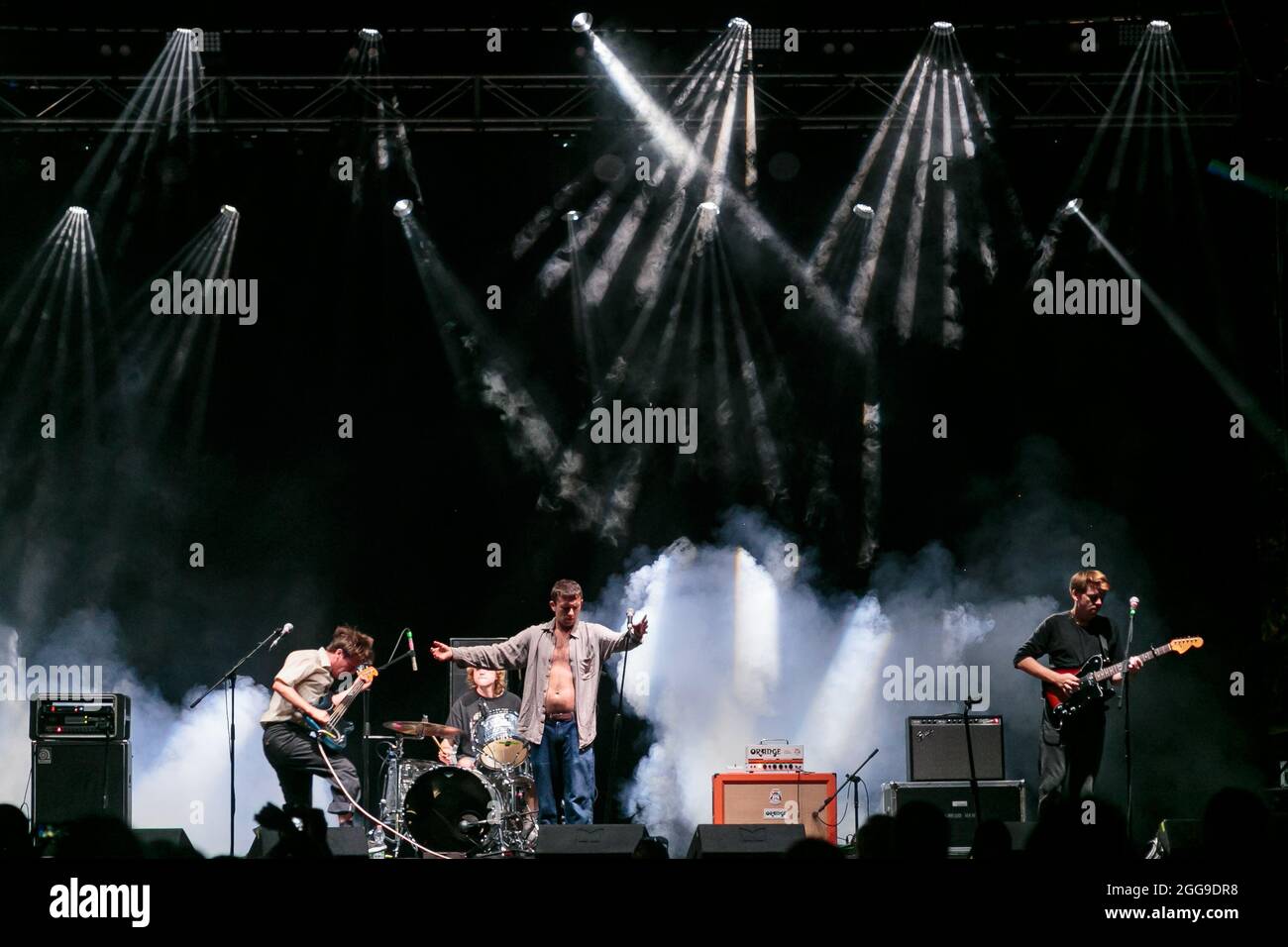 English punk band shame, perfrom live during the Todays festival in ...