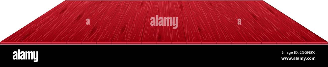 Red wooden floor tiles isolated on white background illustration Stock ...