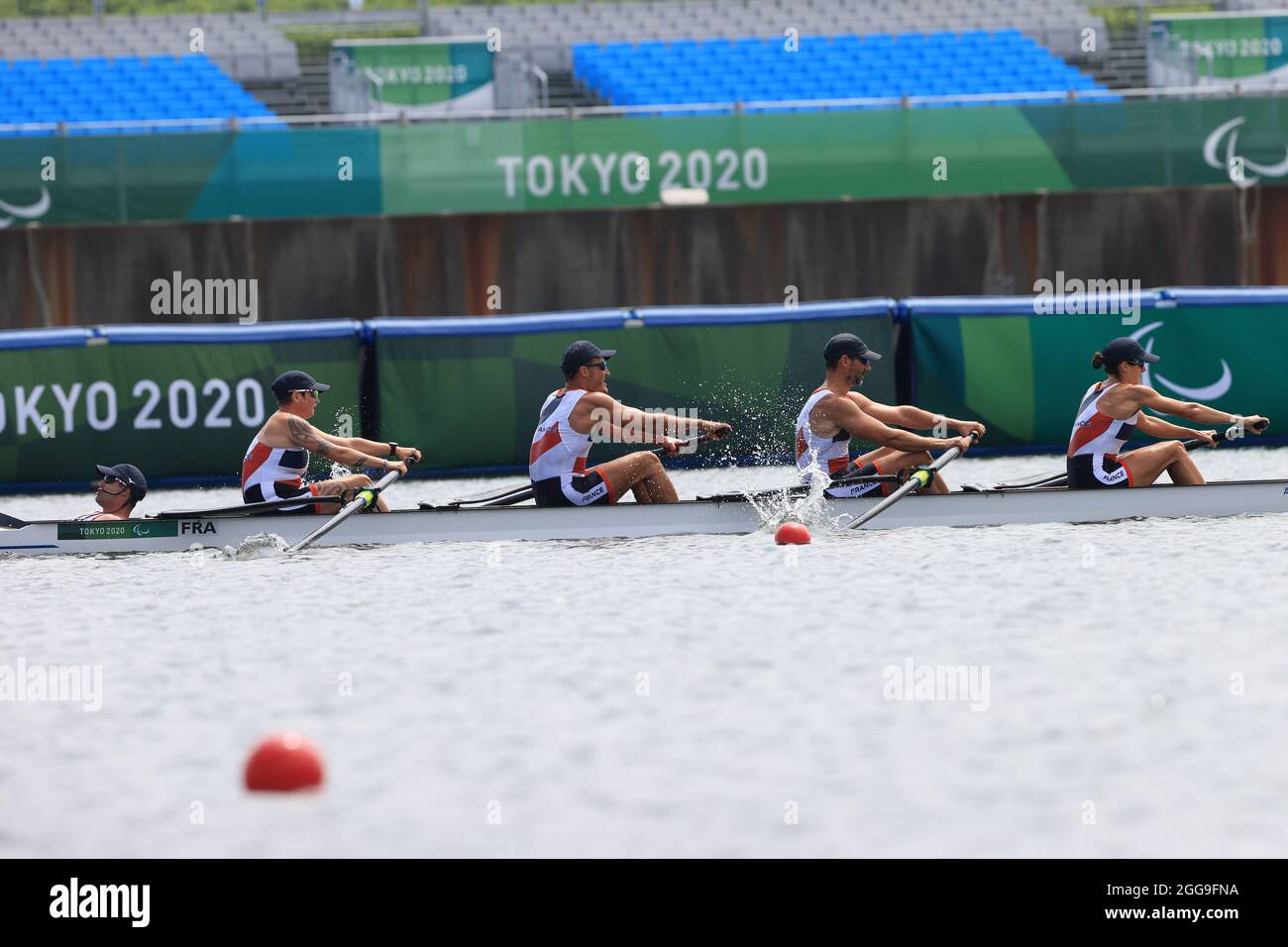 Team France competes in the Rowing - PR3 Mixed Coxed Four - PR3Mix4 ...