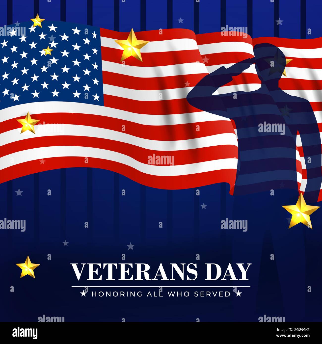 USA Veterans Day Poster. Vector Illustration EPS10 Stock Vector Image ...