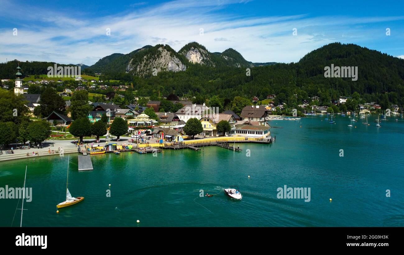 Village of St Gilgen at Lake Wolfgangsee in Austria Stock Photo - Alamy