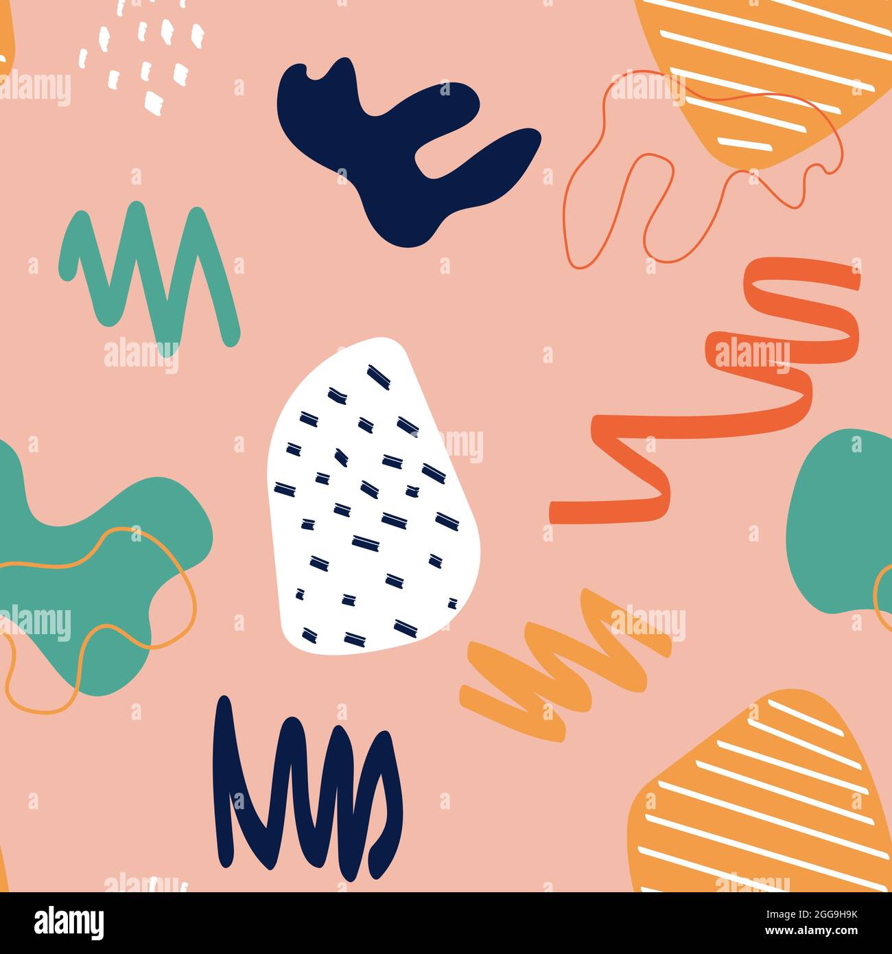 Abstract simple shape seamless pattern background. Vector illustration ...