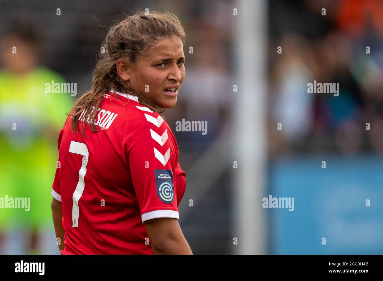 Bromley, UK. 29th Aug, 2021. Abi Harrison (7 Bristol City) during the ...
