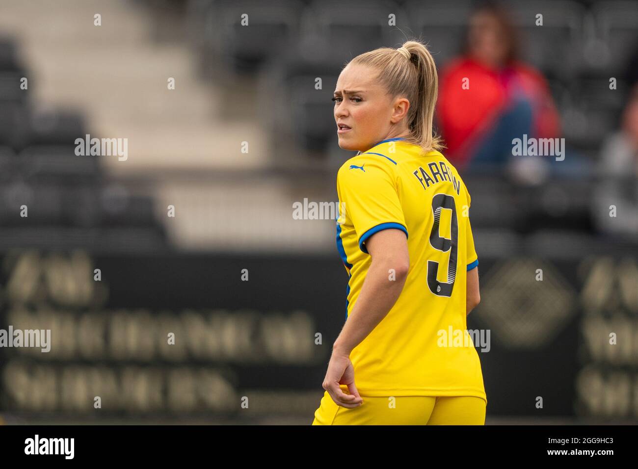 Bromley, UK. 29th Aug, 2021. Millie Farrow (9 Crystal Palace) during ...