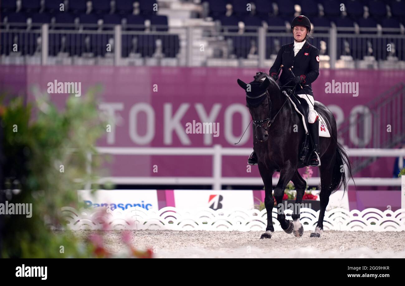 Canada’s Lauren Barwick riding Sandrino competes in the Equestrian ...