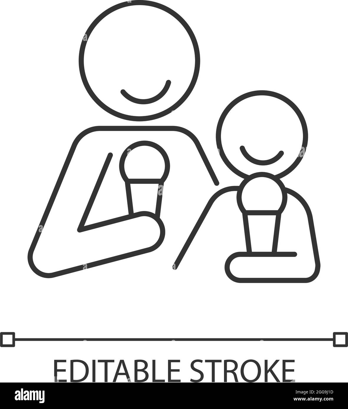 Enjoying dessert ice cream Stock Vector Images - Alamy