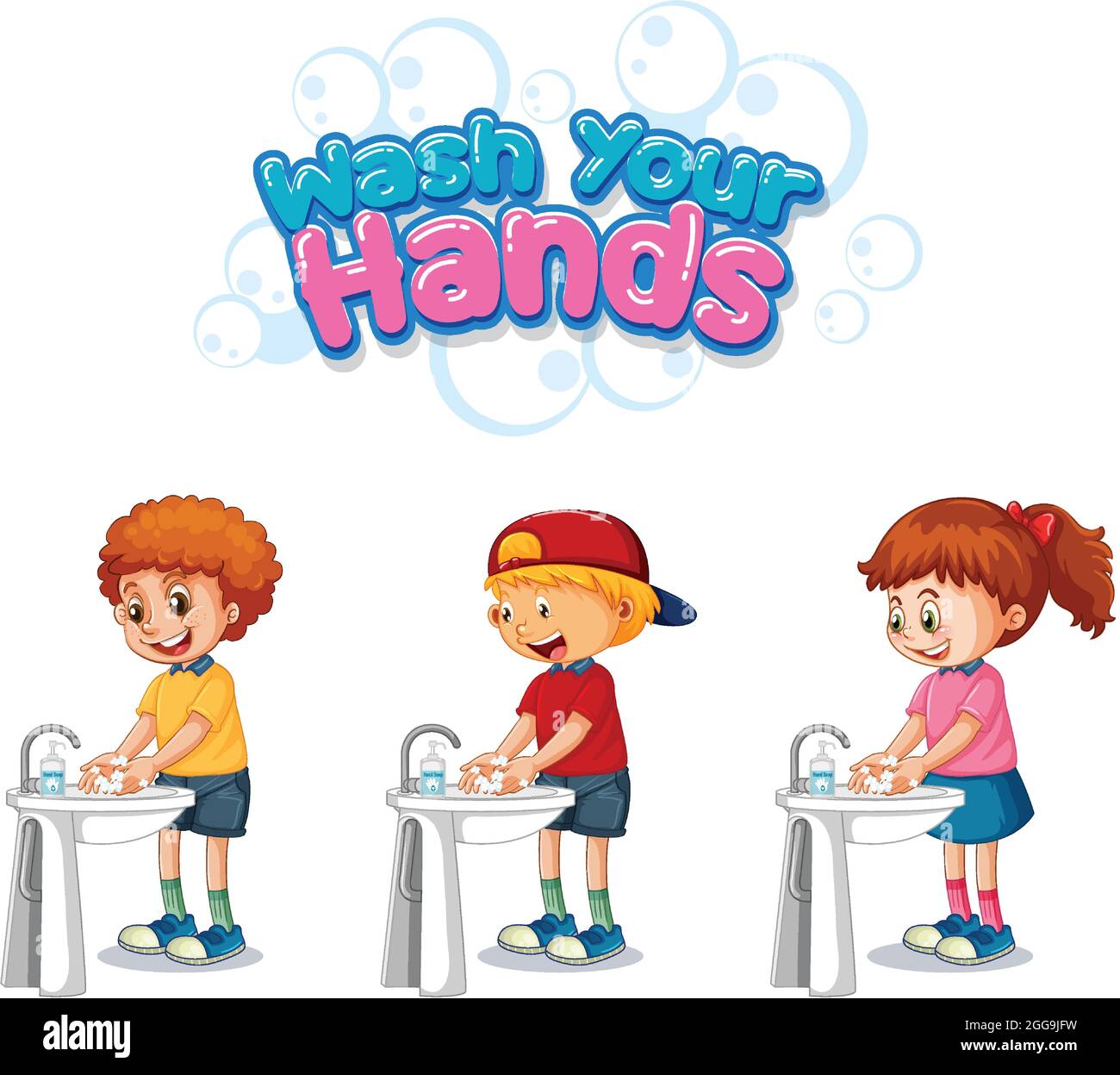 Kids Washing Hands Clip Art