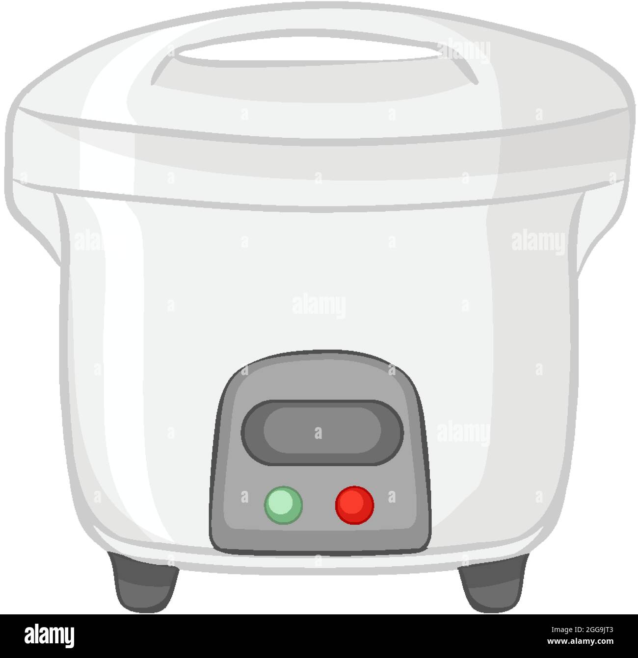 Rice cooker isolated on white background illustration Stock Vector ...