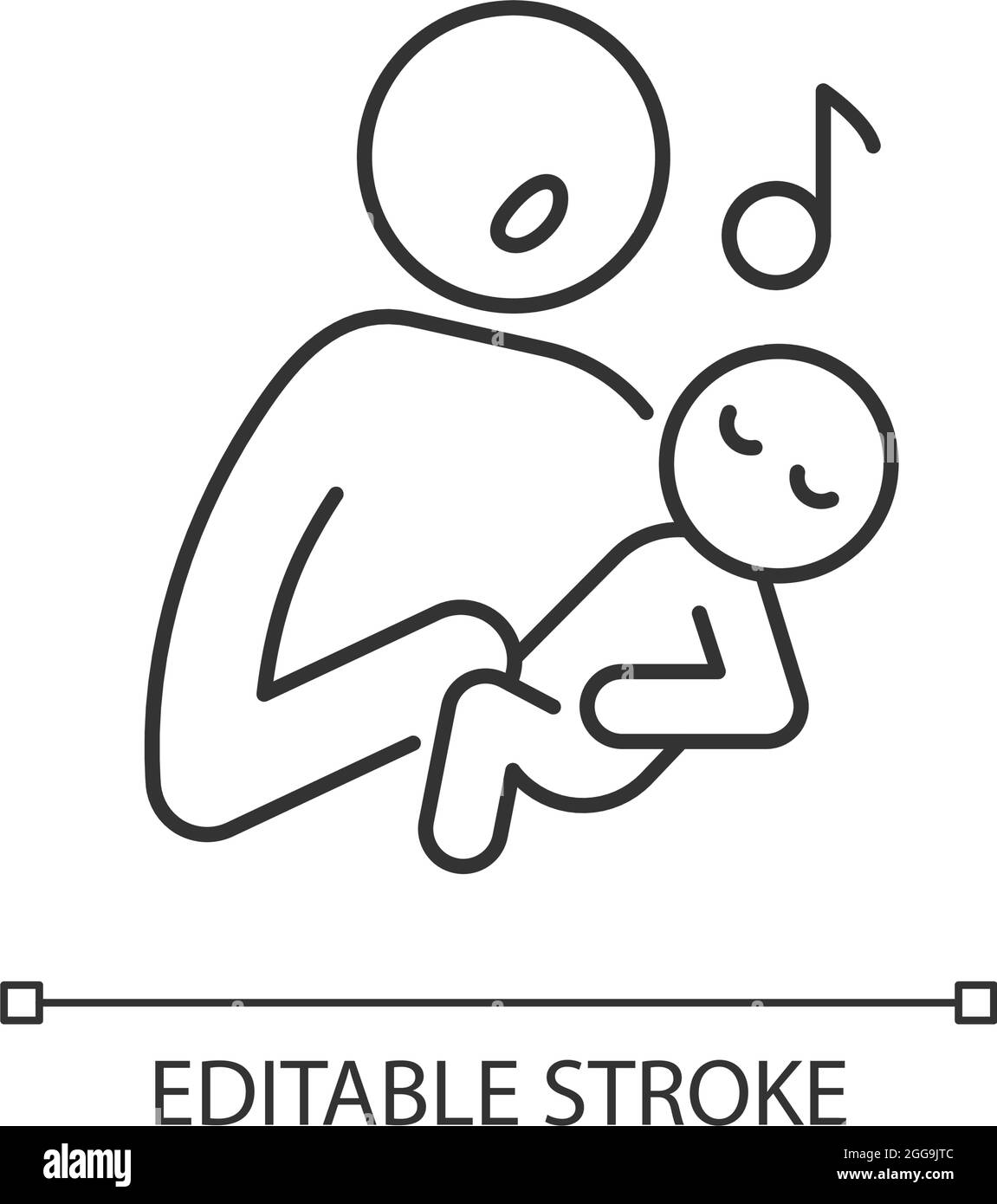 Singing to baby linear icon Stock Vector Image & Art - Alamy