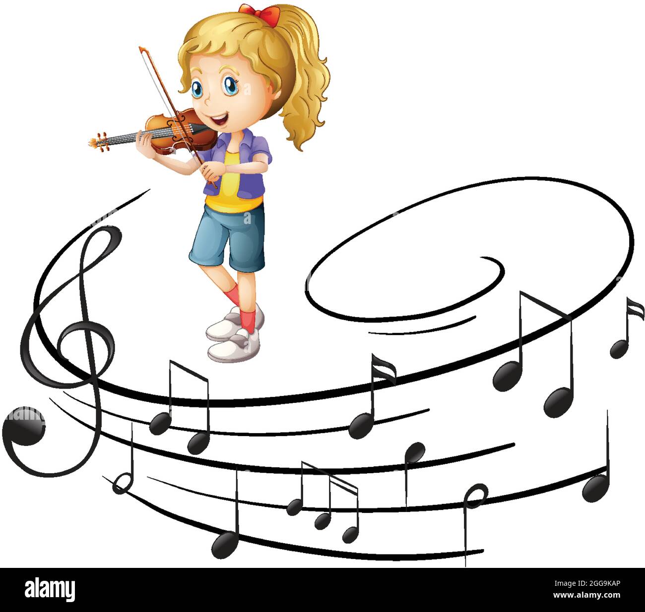 Cartoon Person Playing Violin