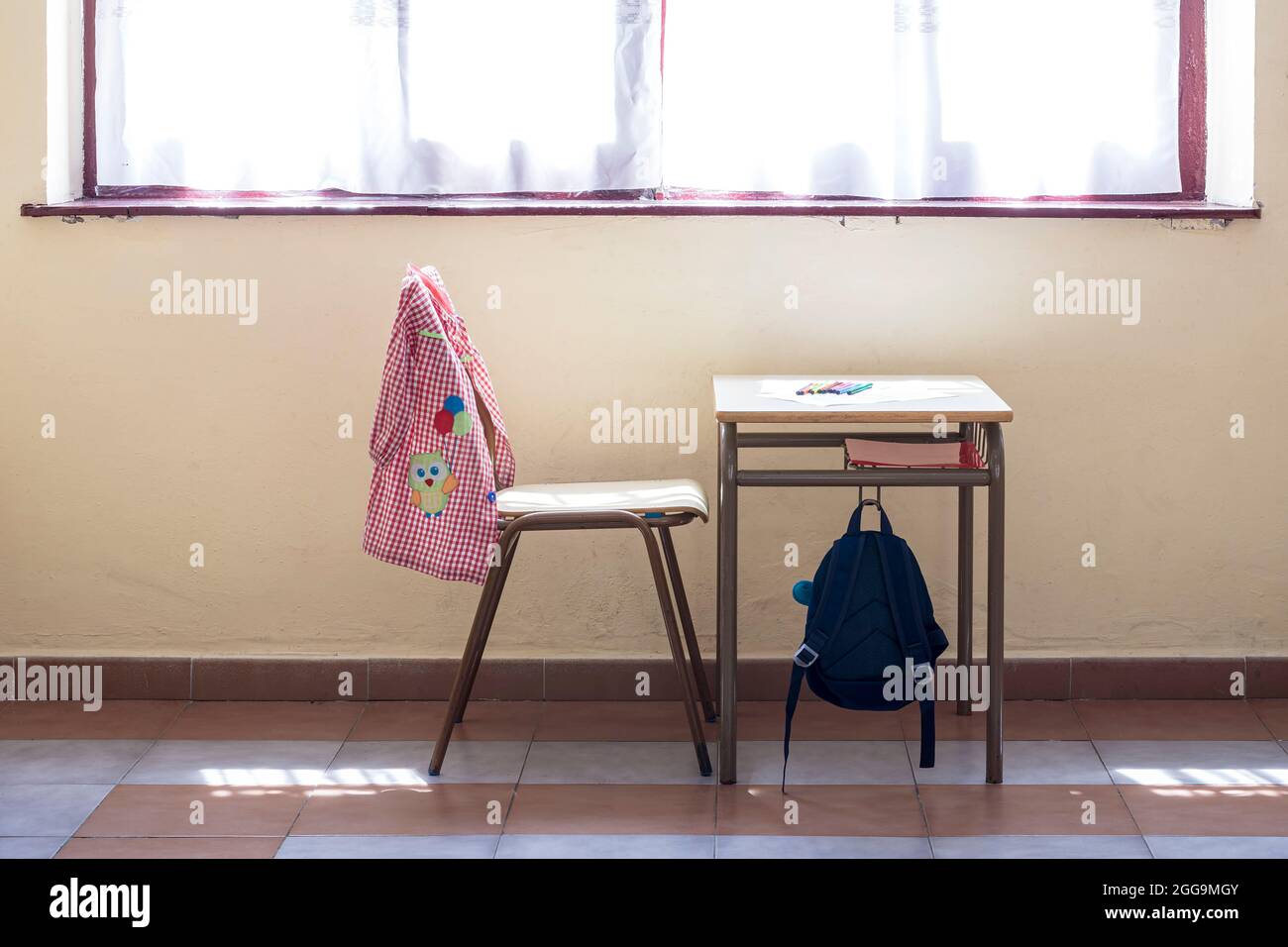 Photograph of the typical school supplies of an elementary school ...