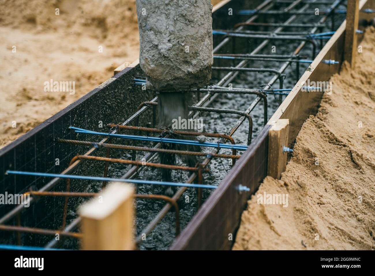 Pouring Reinforced Concrete