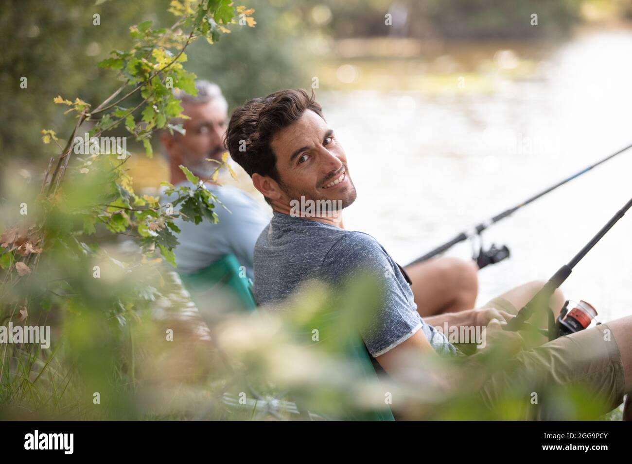 two men go fishing together Stock Photo - Alamy