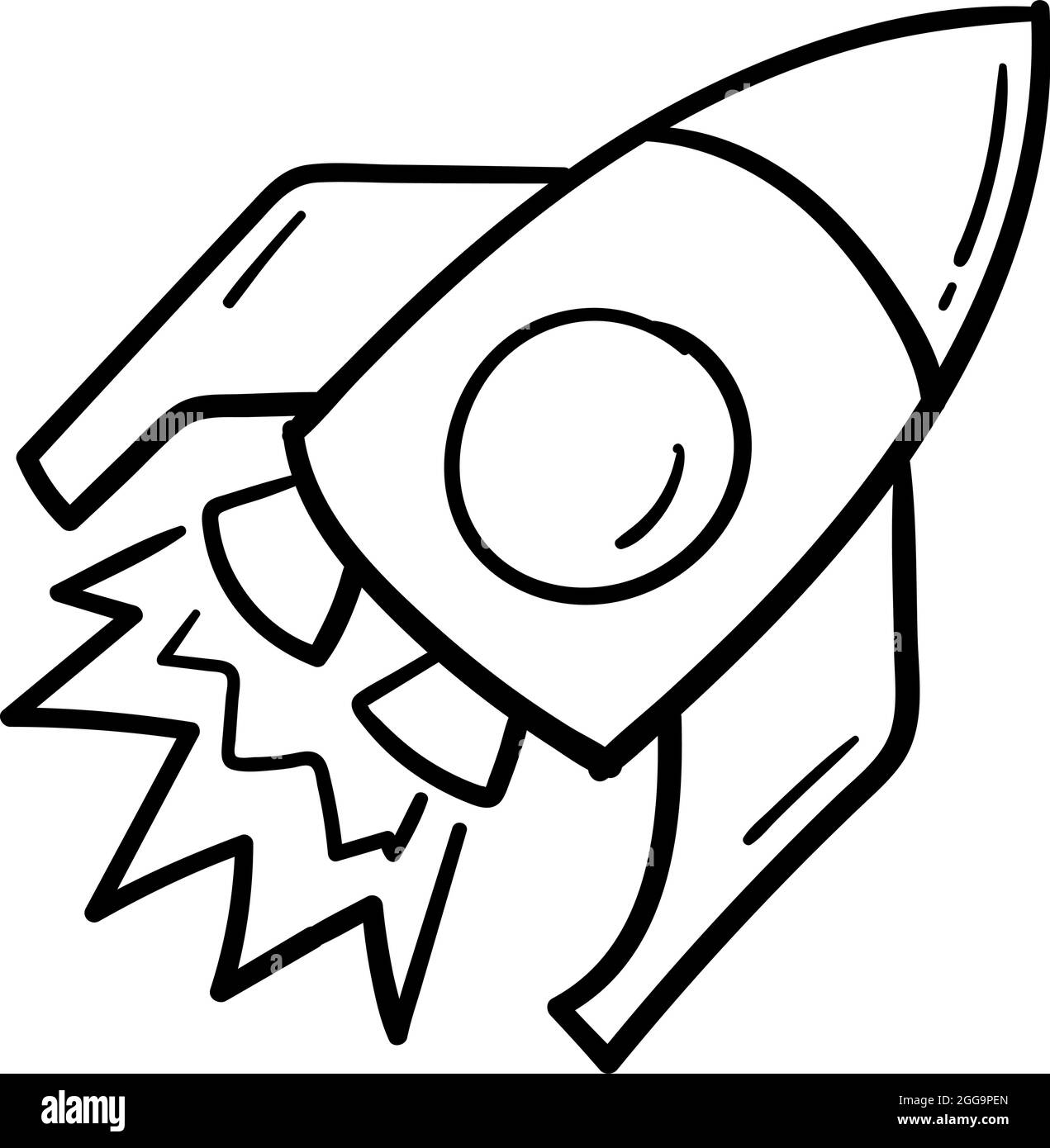 Rocket icon in hand Cut Out Stock Images & Pictures - Alamy