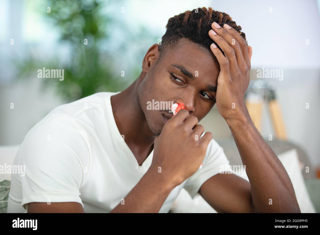 Handsome african american man suffering hi-res stock photography and ...