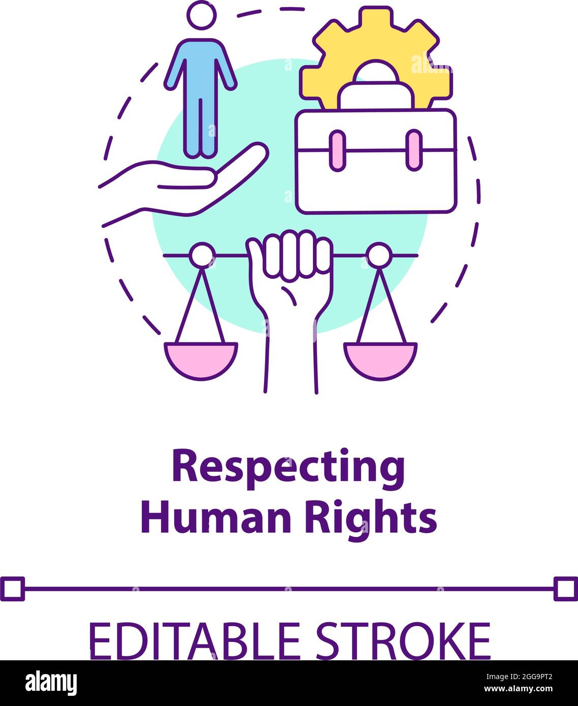 Respecting human rights concept icon Stock Vector Image & Art - Alamy