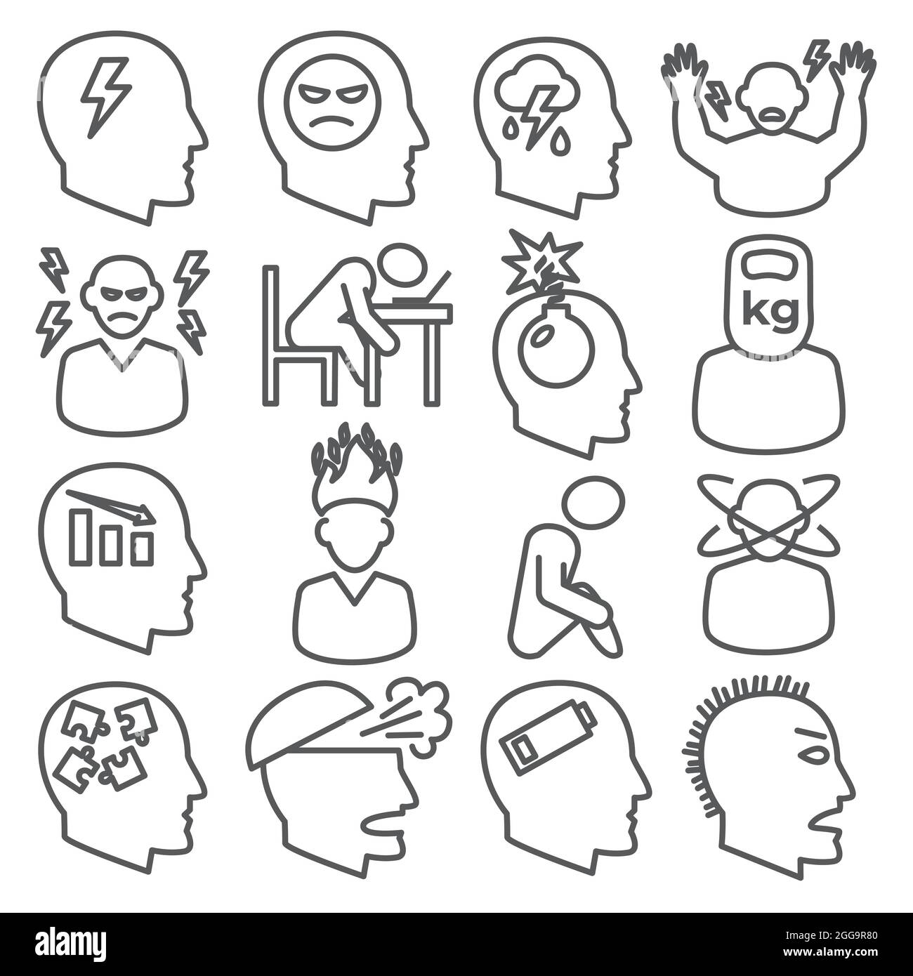 Relief work depression Stock Vector Images - Alamy