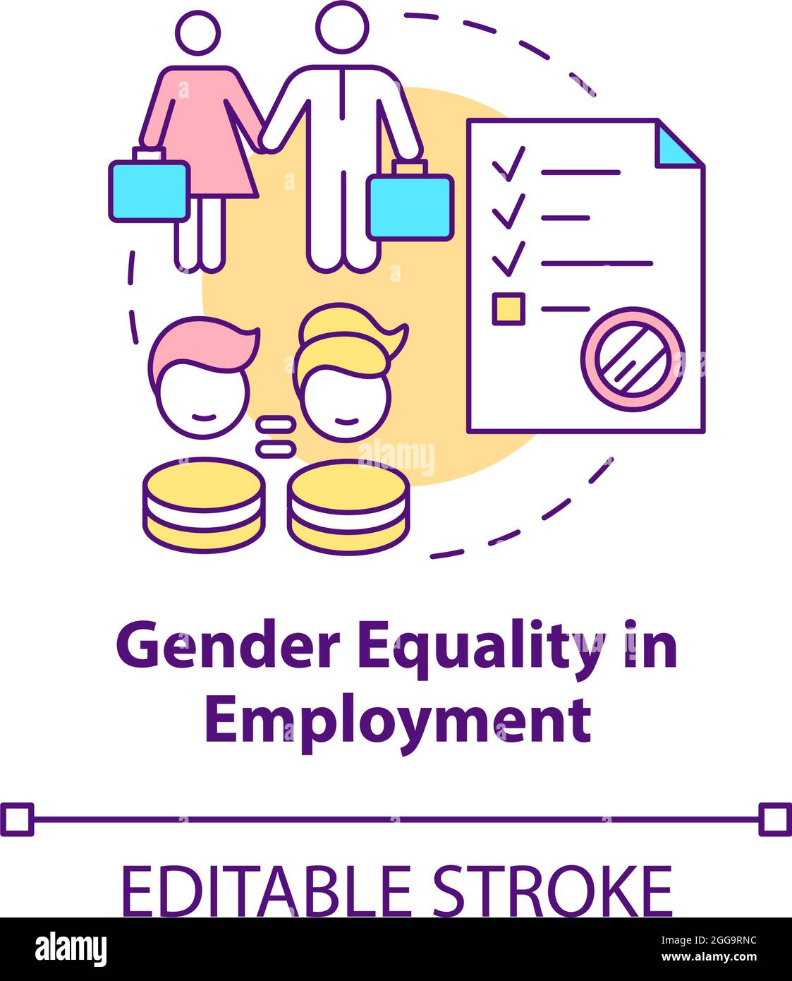 Women in the workplace pay Stock Vector Images - Alamy