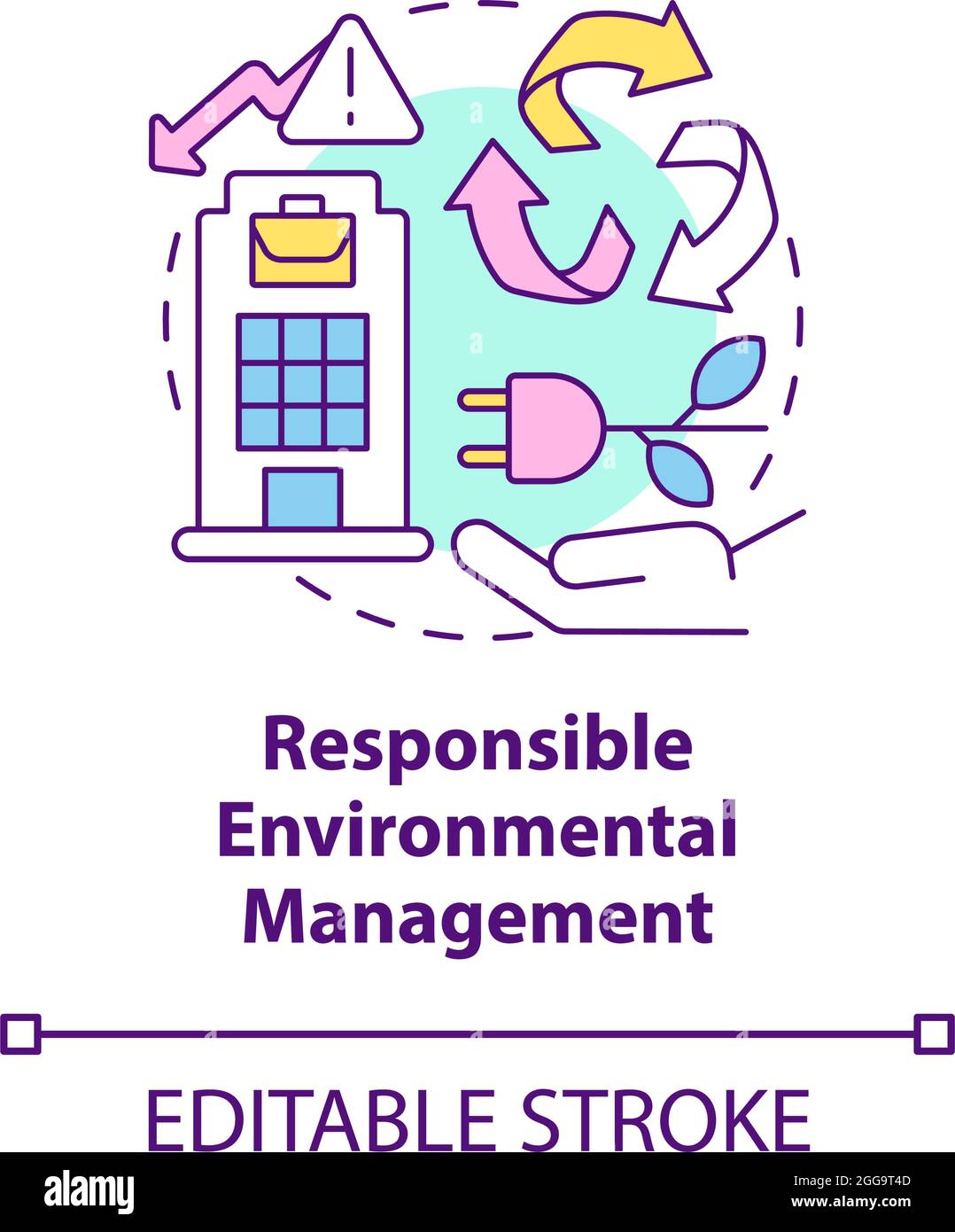 Responsible environmental management concept icon Stock Vector Image ...