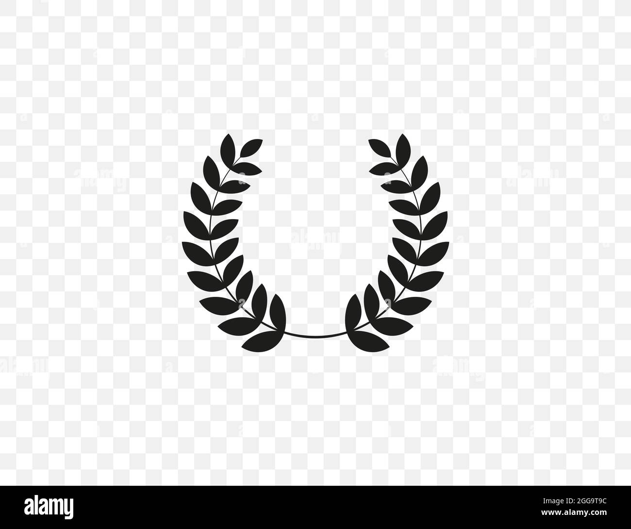 Vector illustration. flat design. Wreath award victory icon Stock ...