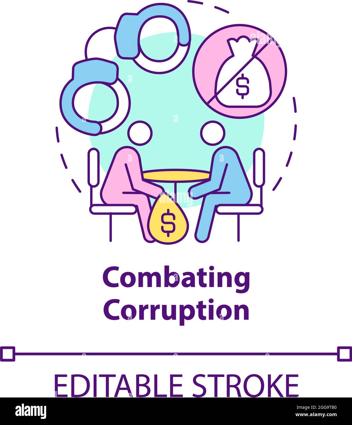 Combating corruption concept icon Stock Vector Image & Art - Alamy