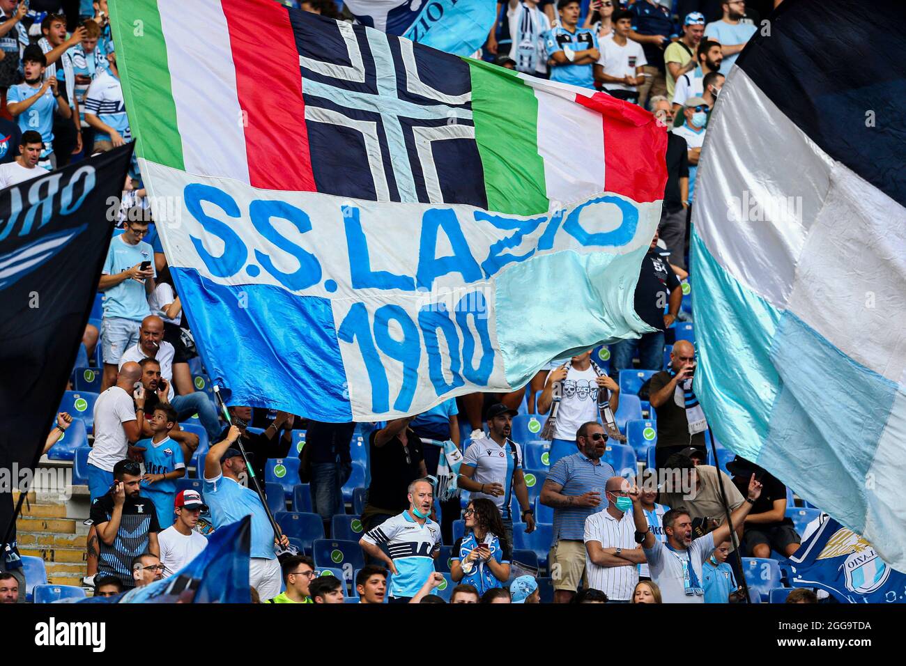 Supporters ss lazioduring Serie A football match between SS Lazio and ...
