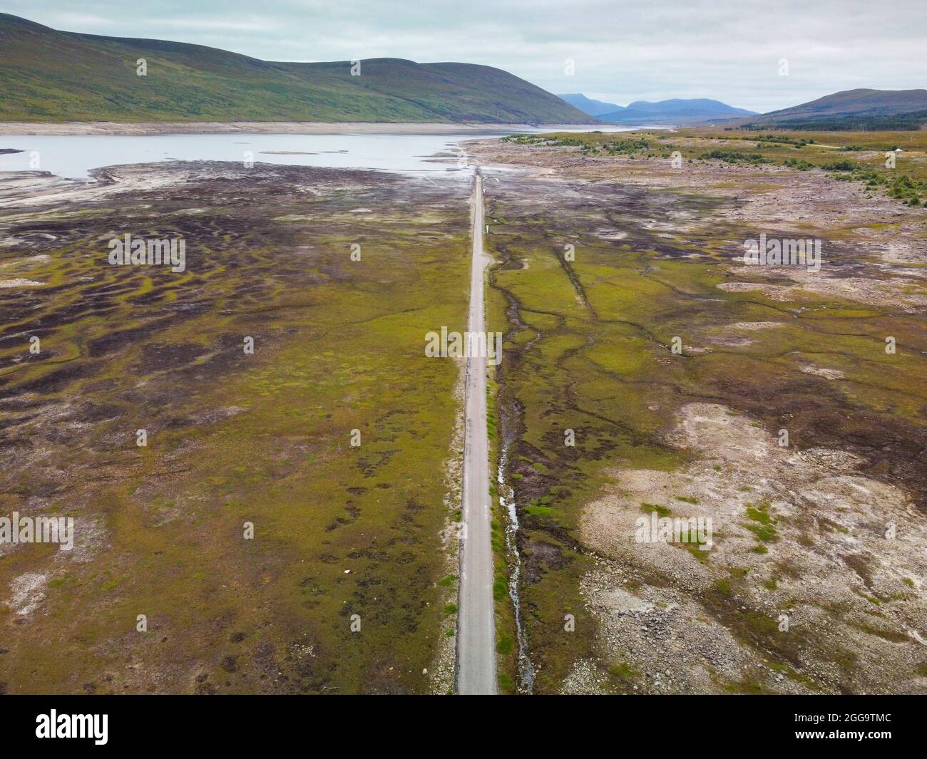Garve ,Scotland, UK. 30th August 2021.Low water levels in Loch ...