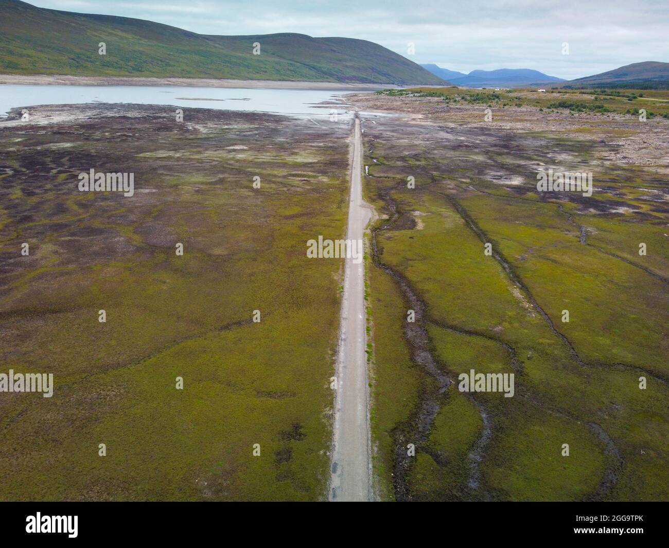 Garve ,Scotland, UK. 30th August 2021.Low water levels in Loch ...