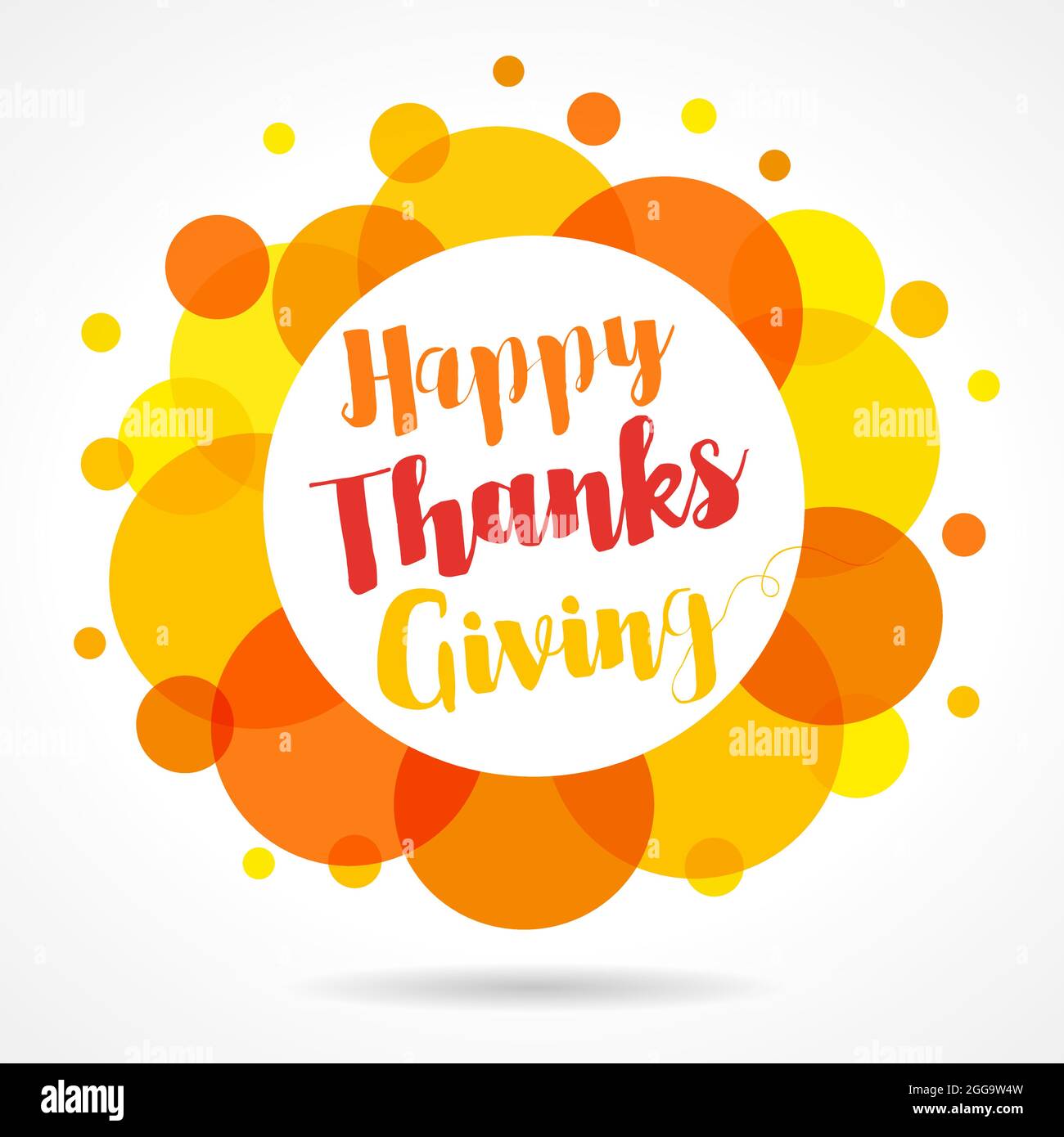 Happy Thanksgiving Day holiday wreath. Hello Autumn creative congrats ...