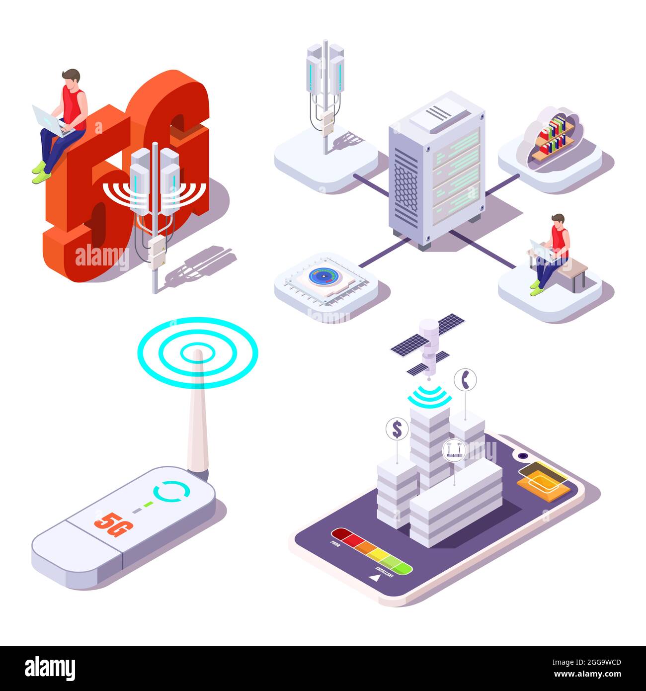 5g icon set. People using wireless high speed internet. Broadband ... 5g icon set. People using wireless high speed internet. Broadband ...